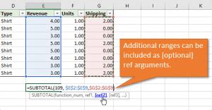 The Excel SUBTOTAL Function Calculations On Filtered Visible Cells Only