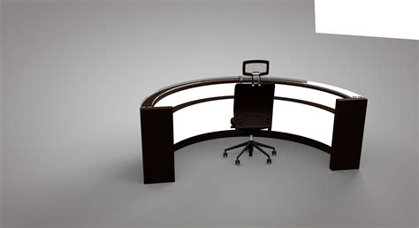 회전 의자가있는 목재 리셉션 3d 모델 13 3ds C4d Fbx Stl Obj Free3d