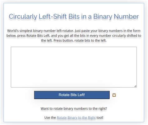 Circularly Left Shift Bits In A Binary Number
