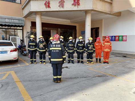 富宁县消地安全宣传“五进”示范单位——富宁县碧水蓝天大酒店管理工作火灾巡查