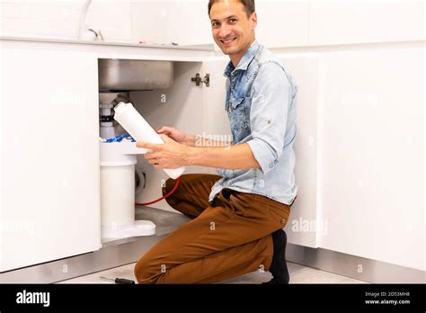 Installation Of Reverse Osmosis Water Purification System Stock Photo Alamy