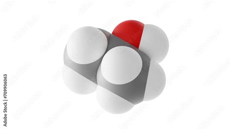 Isopropanol Molecule Isopropyl Alcohol Molecular Structure Isolated 3d Model Van Der Waals