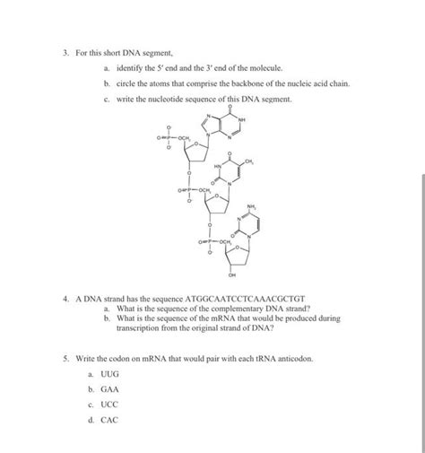 Solved For This Short DNA Segment A Identify The End Chegg