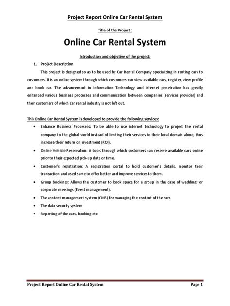 Qdoc Tips Php And Mysql Project On Car Rental System Project Pdf