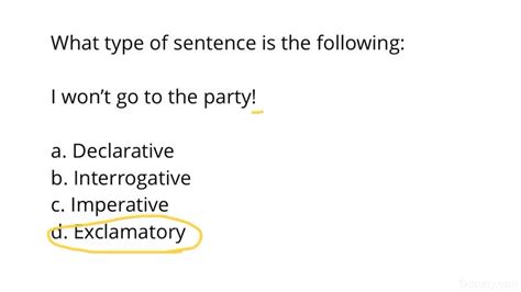 How To Identify Declarative Interrogative Imperative And Exclamatory