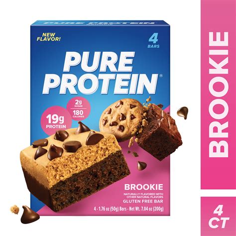 Pure Protein High Protein Bar With 19g Protein 176 Oz Pack Of 4