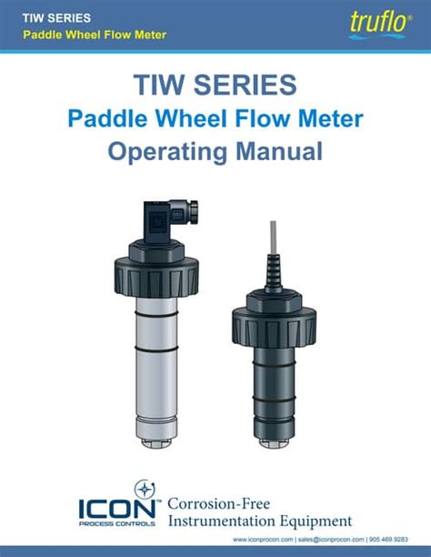 Tiw Series Paddle Wheel Flow Meter Manual Pdf