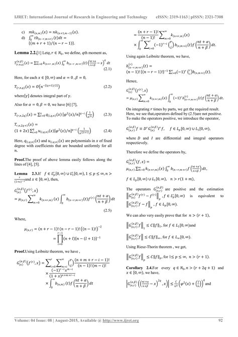 Some Approximation Properties Of Modified Baskakov Stancu Operators Pdf