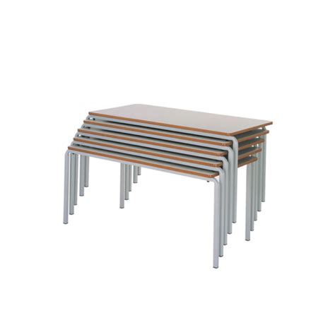Rectangular Classroom Tables Crush Bent Stacking Frame Maple Leaf