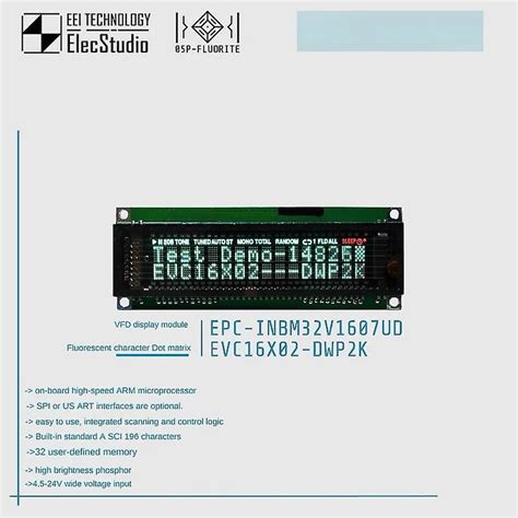 vfd display vfd fluorescent screen clock screen vfd1602 lcd1602 supports arduino stm32 fruugo fr
