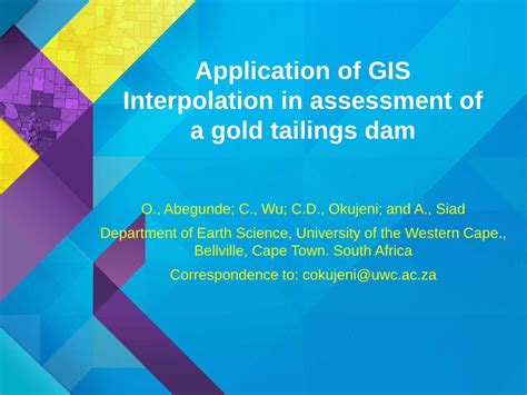 Pdf Application Of Gis Interpolation In Assessment Of A Gold
