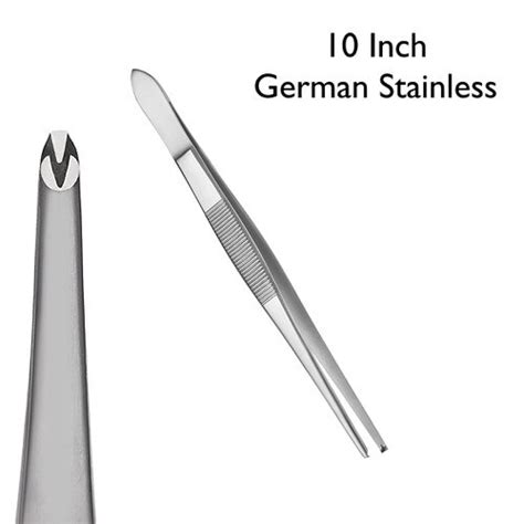 Thumb Tissue Forceps 10 1x2 Teeth German Stainless Cancer