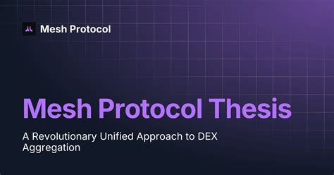 Mesh Protocol Thesis Mesh Protocol Mesh Protocol Thesis Mesh Protocol