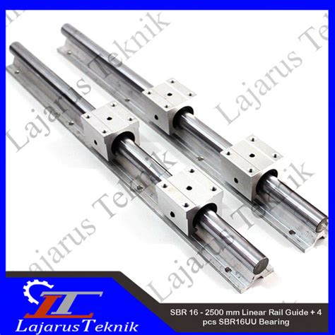 Jual SBR 16 2500 Mm Linear Rail Guide 4 Pcs SBR16UU Bearing Kota Cimahi Lajarus Teknik