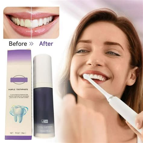 Sdhjksin Purple Toothpaste Teeth Oral Cleaning 30ml Water Pick Teeth