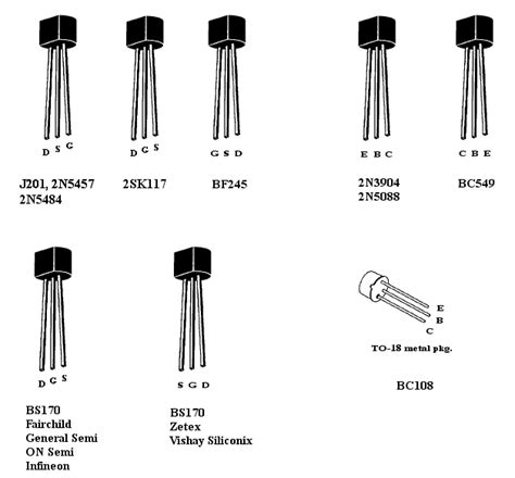 Transistor Pinout Chart Ponasa