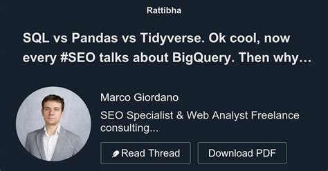 Sql Vs Pandas Vs Tidyverse Ok Cool Now Every Seo Talks About