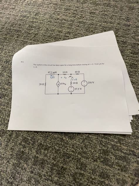 Solved The Switch In The Circuit Has Been Open For A Long Chegg