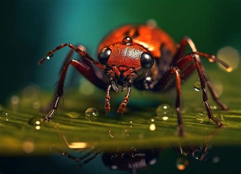 Premium Ai Image Close Up Ladybug