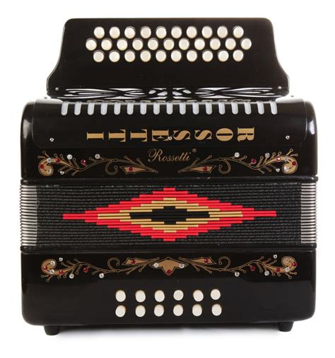 Rossetti 3112 31 Button Diatonic Accordion Black Alchemy Musical Supply