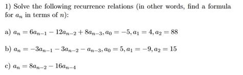 Solved Discrete Mathematics Solve The Following Chegg