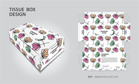 티슈 박스 디자인 파스텔 꽃 배경 박스 모의 3d 상자 텍스트와 로고를 배치하고 인쇄 제품 디자인 포장 디자인 벡터 다채로운 꽃 배경에 갈 준비가 사용할 수 있습니다 3차원