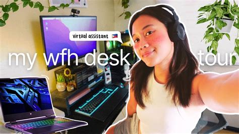My Work From Home Desk Setup 🖥️ Virtual Assistantvideo Editor In The