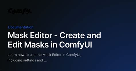 Mask Editor Create And Edit Masks In Comfyui Comfyui