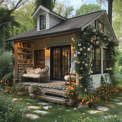 Small Cottage Living With Beautiful Flower Surroundings
