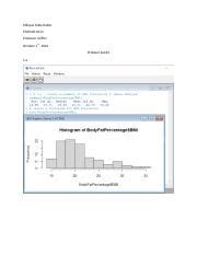 Problem Set Docx Mikiyas Teklu Habte STAT Professor Griffin October St