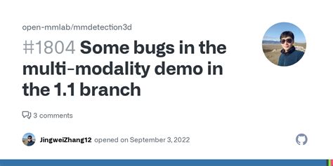 Some Bugs In The Multi Modality Demo In The 11 Branch · Issue 1804