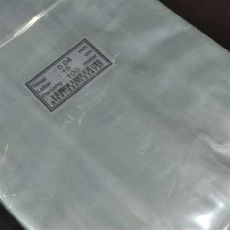 Jual Plastik Pp Rolplastik Roll Pp Bening Tebal 004 Lebar 15cm Panjang 100m Cap Jet Shopee