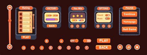 Premium Vector List Of Mobile Games Game Ui Kit User Interface Ui Ux