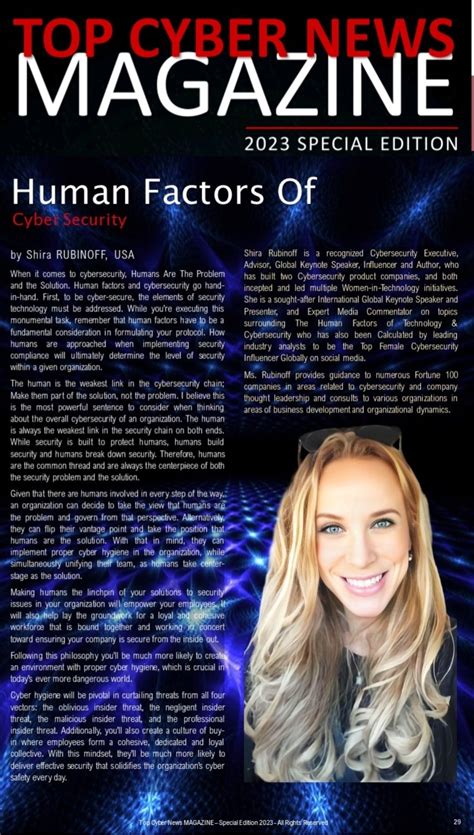 Cybersecurity Security Ceo Ciso Leadership Businessleaders Cyber Shira Rubinoff 26