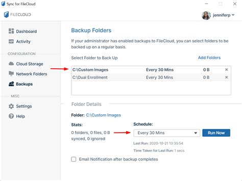 Configure The Backup Schedule Filecloud Docs Server