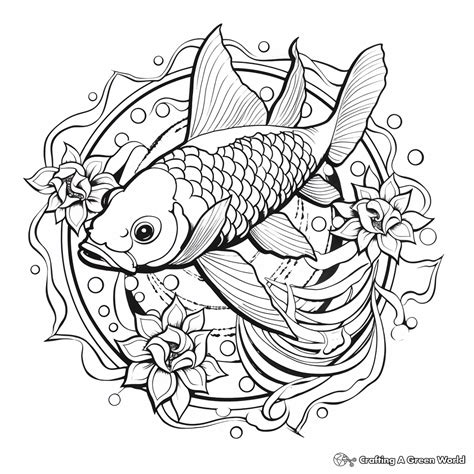 Adult Koi Coloring Pages Free And Printable