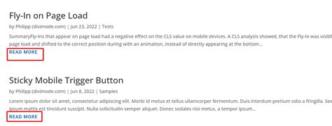 How To Customize The Read More” Link In The Divi Blog Module Divimode