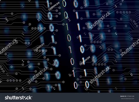 Digital Binary Data Electronic Circuit Stock Photo Edit Now 575981638