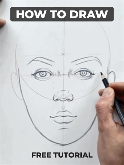 How To Draw A Face In Basic Proportions Drawing Beautiful Female Face Tutorial Artofit