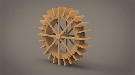 Water Wheel 3d Model
