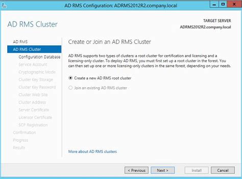 Установка и настройка ADRMS на Windows Server R Windows для системных администраторов