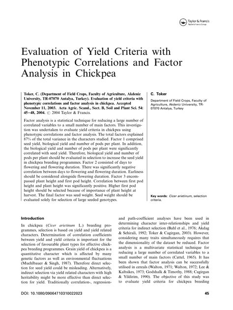 Pdf Evaluation Of Yield Criteria With Phenotypic Correlations And