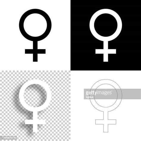 Female Icon For Design Blank White And Black Backgrounds Line Icon High