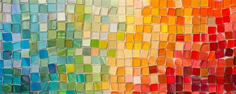 colorful mosaic with a gradient effect transitioning smoothly from one