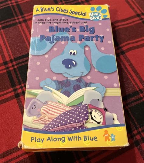 Blues Clues Blues Big Pajama Party Vhs 1999 Play Along With Blue