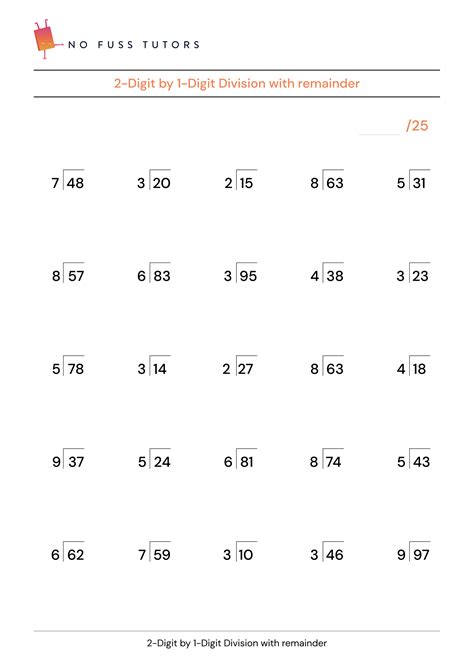 No Fuss Tutors Worksheets And Assessments