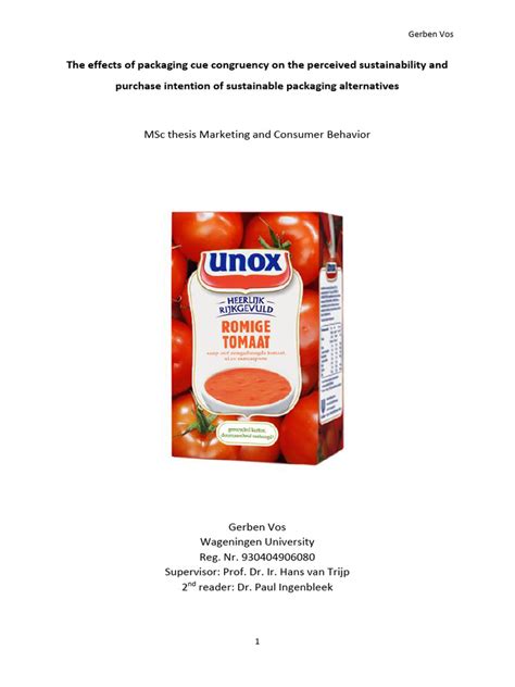 Effects Of Packaging Cue Congruency On The Percei Groen Kennisnet