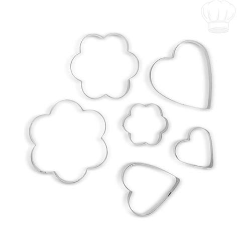 Metalne Modle Za Kolače 6 Delova Srce Cveće Nava Nv10 186 024 Volim Svoj Dom