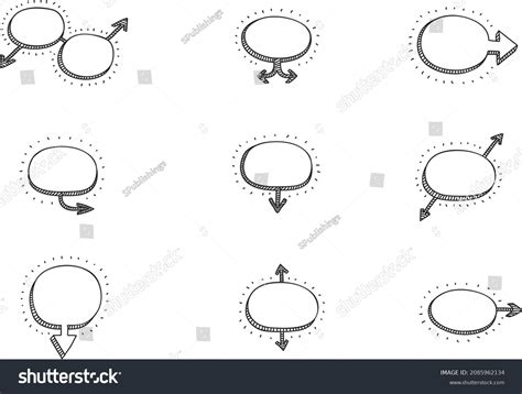 Flowchart Circle Elements Sketchy Handdrawn Vector เวกเตอร์สต็อก ปลอดค่าลิขสิทธิ์ 2085962134