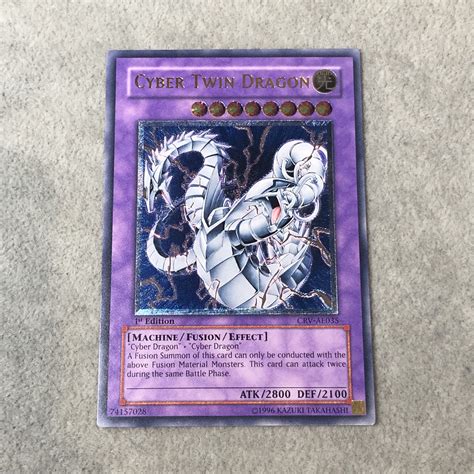 Cyber Twin Dragon Relief Old Asian Edition Ultimate Rare Crv Ae035 1枚